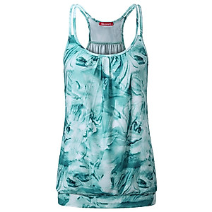 Blevonh Women's Tank Tops - Loose Fit, Color Block Print, Spaghetti Strap, Sports & Exercise Camis, Athleisure L