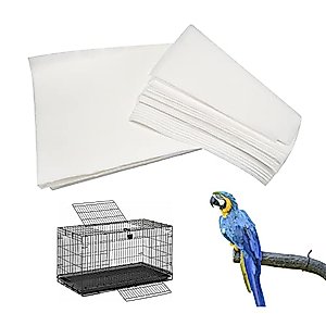Vkinman Bird Cage Paper Liners 100 Sheets Non-Woven Bird Nesting Box Pads, 22.8×10.6in