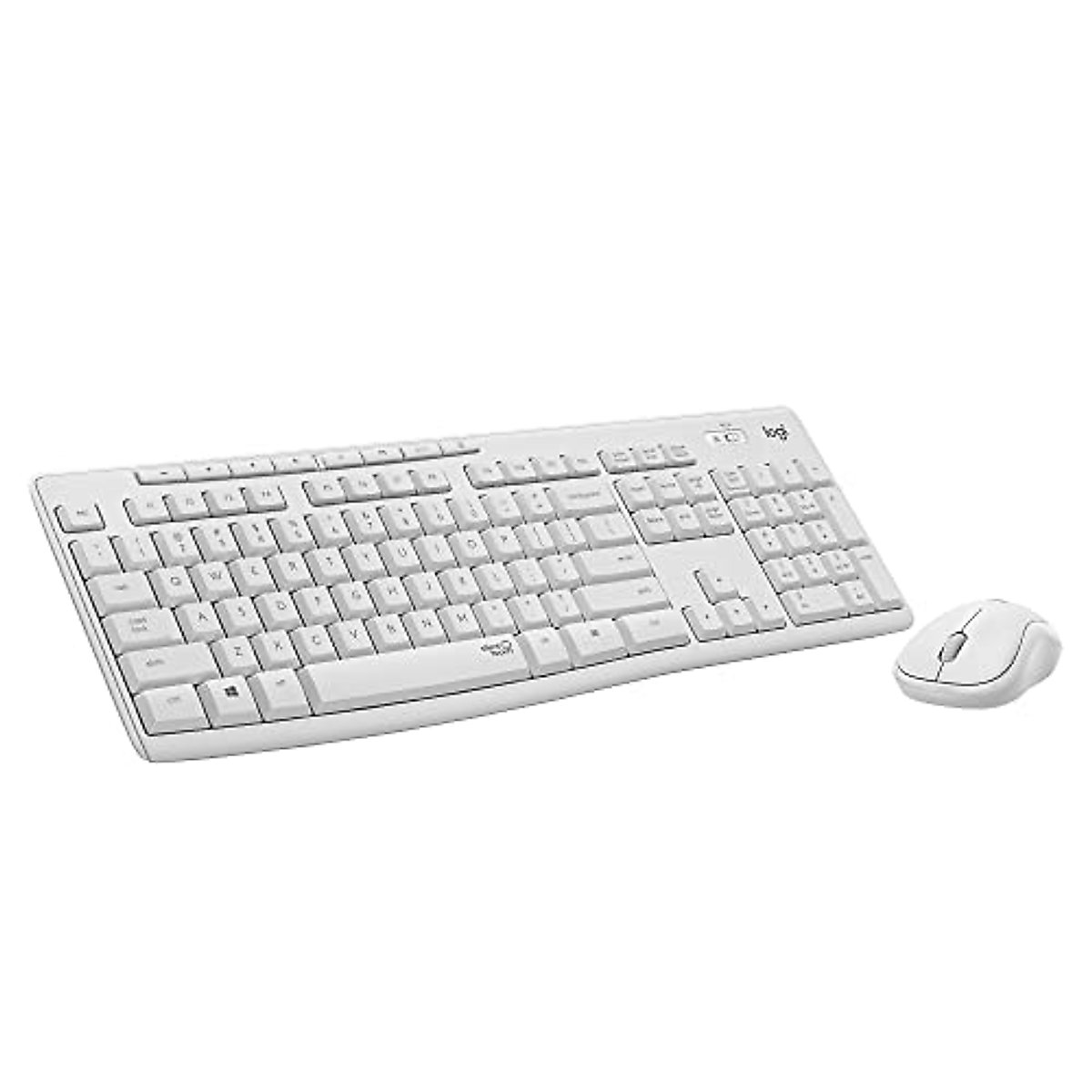 Logitech MK295 Wireless Mouse & Keyboard Combo with SilentTouch Technology, Full Numpad, Advanced Optical Tracking, Lag-Free Wireless, 90% Less Noise - Off White