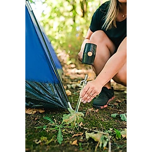 Stansport 12” Steel Tent Stakes - 4 Pack, Silver, 12" L x 0.75" W x 0.5" H