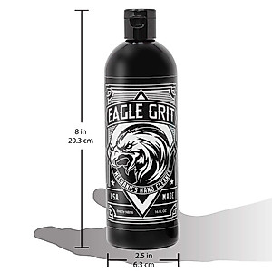 Eagle Grit Heavy Duty Industrial Hand Cleaner for Auto Mechanics - Clean Grease, Dirt, Oil, Paint and More - Eco-Friendly Moisturizing Silica Formula - (16 Oz Bottle) - 3 Pack - Perfect Mechanic Soap