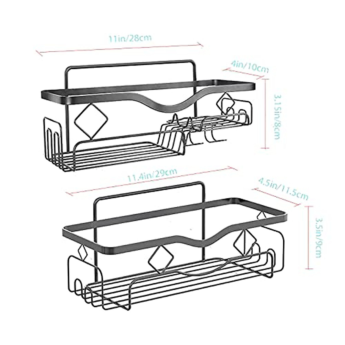 Wall Mount Bathroom Shelf Punch Free Hangable Organization Rack Multifunction for Home Bathroom Face Cleanser Organizer bathroom shower shelf