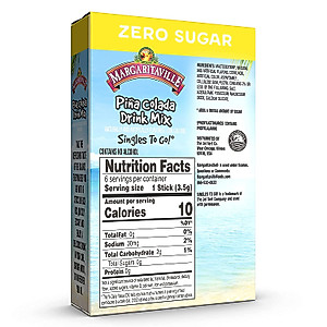 Margaritaville Singles To Go Drink Mix, Non-Alcoholic Powder Sticks (Pina Colada)