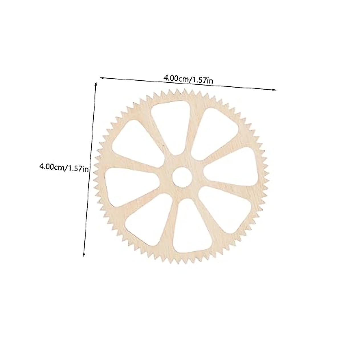 Gadpiparty 50pcs Gear Cutouts Nativity Craft Mini Jigsaw Unfinished Wood Gear Mini Gear Cut Outs Brain Teaser Puzzles Gear Ornaments Unfinished Wood Cutouts Child Wood Trim Wooden Blank