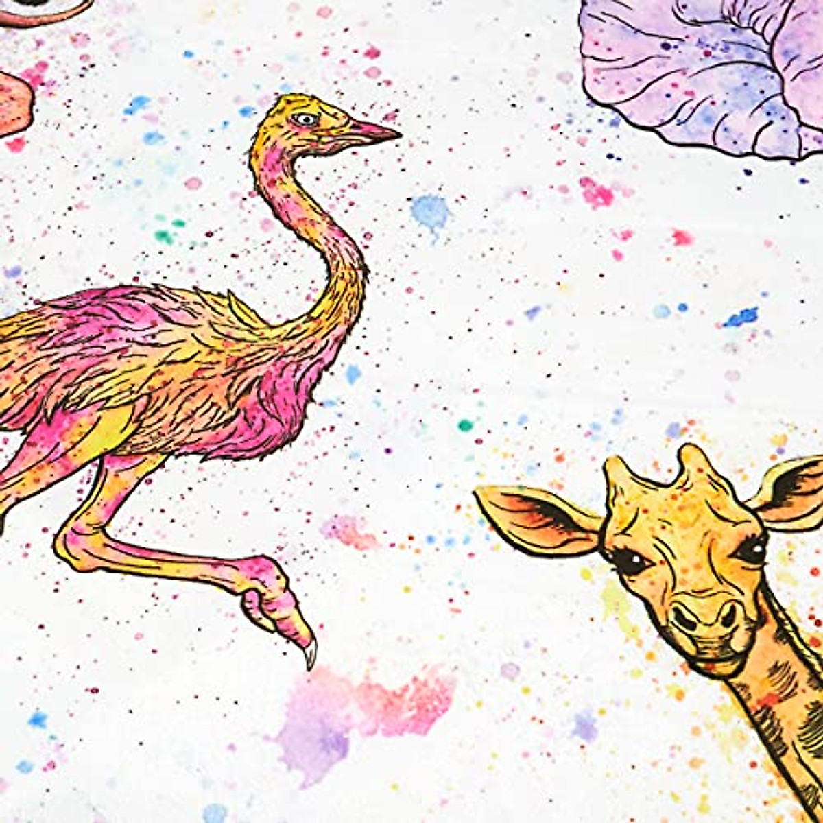 Colorful Animal Baby Blanket | 30 x 40 Inch | Extra Soft Minky Fleece | Unique Watercolor Design