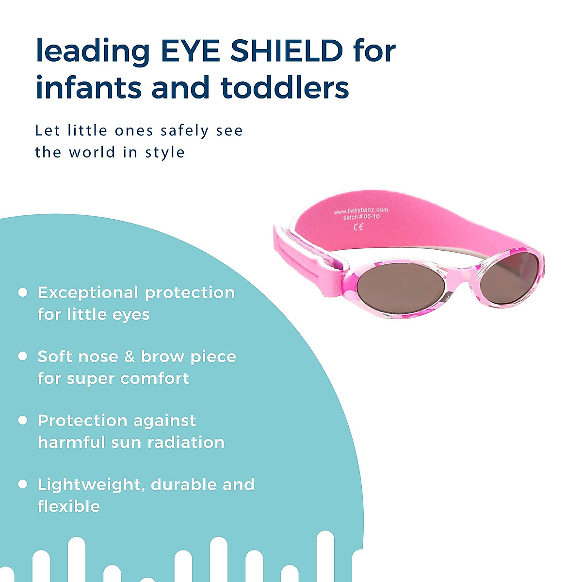 Baby BANZ Baby Girls Adventure BANZ Swimming Goggles, Pink Diva Camo, 2 US