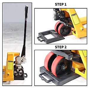 Rubber Pallet Jack Stopper Wheel Truck Chock Heavy Duty Pallet Jack Chock, Black Stop Chock for Truck Pallet Jack 14.2" Length x 11.4" Width x 2" Height