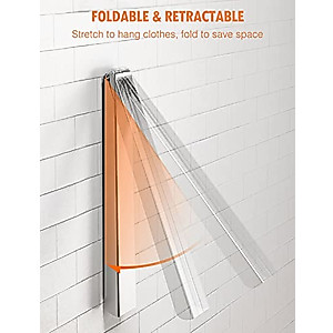 Ollacy Folding Clothes Retractable Rack Hanger