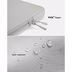 tomtoc 360° Protective Laptop Sleeve for 16 Inch MacBook Pro M1 Pro/Max A2485 A2141 2021-2019, Ultrabook Notebook Bag Case with Accessory Pocket, Shockproof, Water-Resistant, Lightweight, Gray