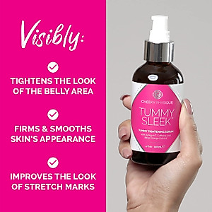 Tummy Sleek Stomach Firming Cream - Skin Tightening Serum for Belly - Helps to Improve the Appearance of Loose Skin and Cellulite on the Abdomen & Waist - Toning Body Lotion with Caffeine