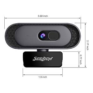 SOULION C30 Webcam, 2K HD 1080p 60fps Web Camera for Desktop Computer, USB Web Camera with Microphone Private Cover for Home Study, Conference, Recording, Streaming