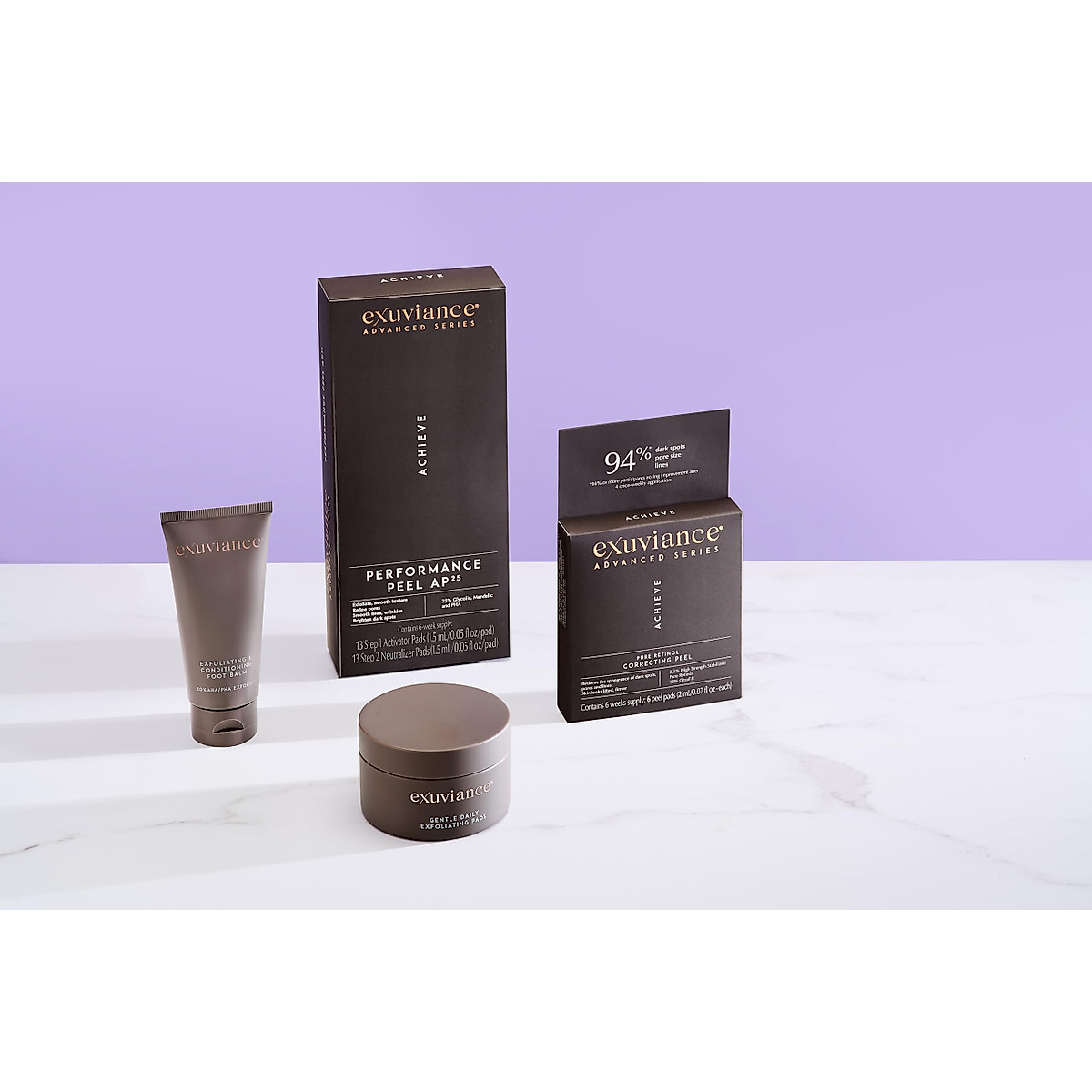 EXUVIANCE Performance Peel AP25 At-Home Chemical Peel with Glycolic, Mandelic and Polyhydroxy Acids, 13 ct.