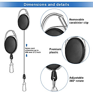 Skylety 8 Pieces Fly Fishing Tools Accessories Include 4 in 1 Fly Line Clipper Black Knot Tyer Fishing Line Nipper Fishing Hook Remover Forcep Retractors Keychains and Fishing Lanyard for Anglers