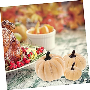 HOMSFOU 6pcs Pumpkin Pumpkin Prop Cloth Artificial Supplies Model Wrapped Venue Setting Props Decorations Halloween Decorations Halloween Pumpkin Ornament