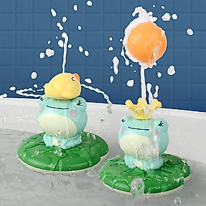 Little Bado Electric Baby Bath Frog Toy,Spray Water Spraying Squirt Toy 4 in 1 Bathtub Bath Toy for Infants Babies 6-12 Months Toddlers Age 3 4 5 6 7 8 Sprinkler Bath Toys