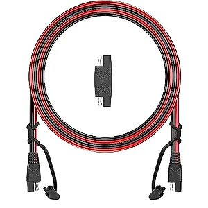 POWISER 3Feet SAE to SAE Extension Cable Quick Disconnect Connector 16AWG,for Automotive, Solar Panel Panel SAE Plug (3FT(16AWG))