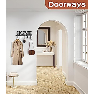 WIPHANY Sweet Home Key Holder Wall Mounted Black Metal Decorative Keys Holder Home Design Organizer for Key Rack for Entryway Hooks Home Hangers