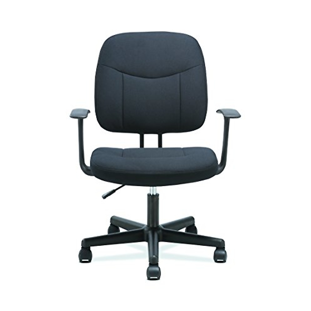 Sadie Task Chair-Fixed Arm Computer Chair for Office Desk, Black (HVST402)