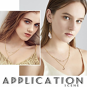 PandaHall 80pcs 14K Gold Plated Earring Links Bars Connectors, Brass 2-Hole Earring Strip Stick Golden Bar Jewelry Connector for DIY Earring Bracelet Jewelry Making Arts Crafts, 15/20/25/30mm