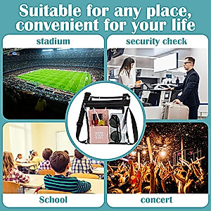 12 Pcs Clear Stadium Bag Approved Purse Bulk for Women See Through Clear Crossbody Bags for Stadium Transparent Security Messenger Handbag for Work Travel Workout Concert Sports Events Festivals