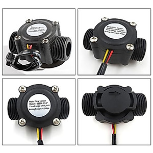 3/4'' Water Flows Flows Meter Flowmeter Counter Water Flows 3.5V-24V 2-60L/min Flowmeter Counter