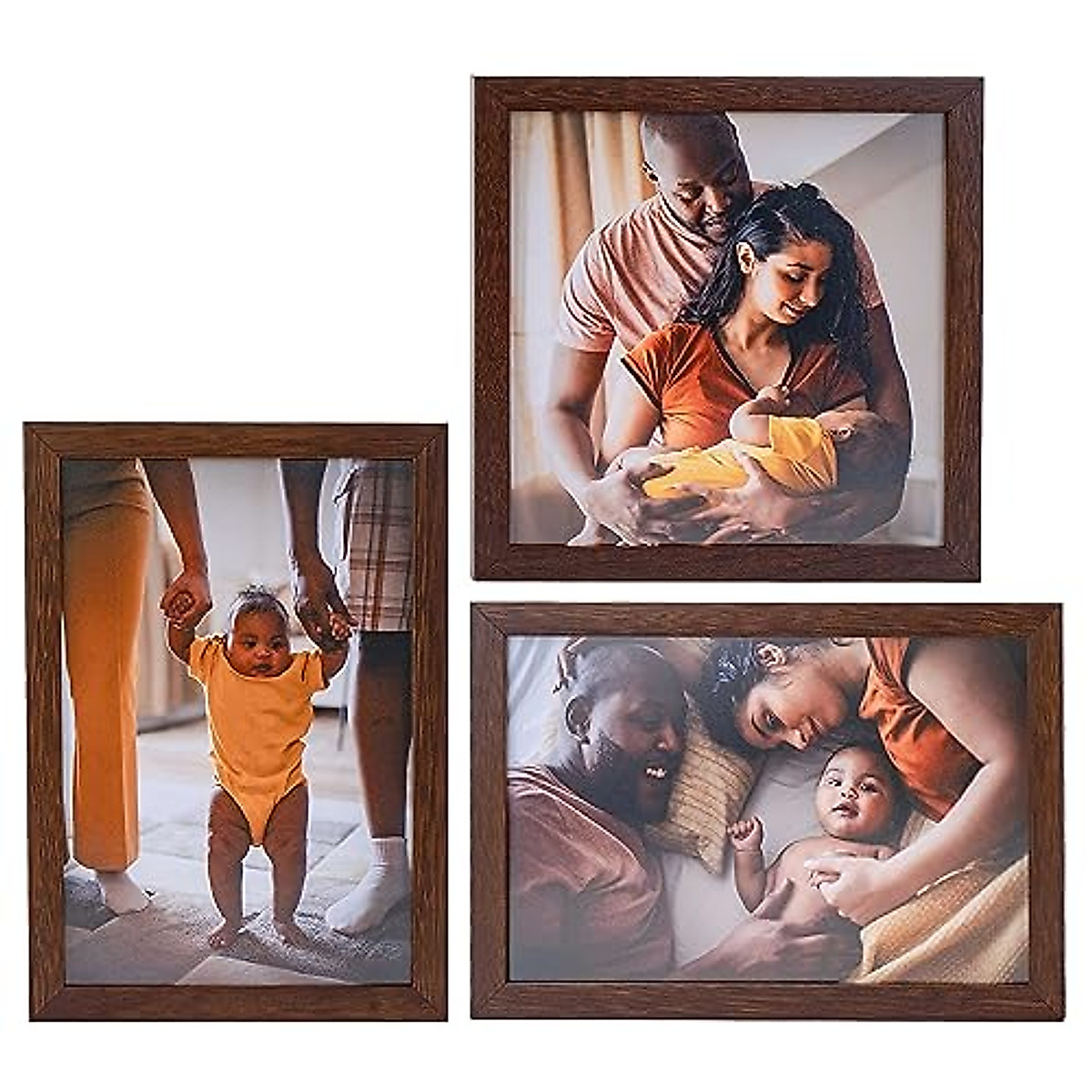 26x38 Frame Brown Solid Wood Picture Frame Width 0.75 Inches | Interior Frame Depth 0.5 Inches | Mogano Traditional Photo Frame Complete with UV Acrylic, Foam Board Backing & Hanging Hardware