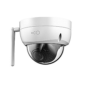 OCO Pro Dome v2 WiFi Weatherproof and Vandal-Proof Security Camera with Micro SD Card and Cloud Storage - 1080p Day/Night Outdoor/Indoor IP Surveillance System with Remote Monitoring