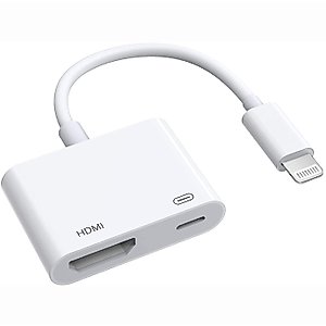Wahbite iPhone to HDMI Adapter, Lightning to HDMI Cord for iPhone 12/11/XS/XR/X/8/7/SE iPad to HD TV/Monitor/Projector