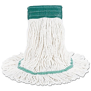 Boardwalk 502WHCT Super Loop Wet Mop Head, Cotton/Synthetic, Medium Size, White, 12/Carton