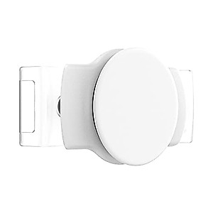 PopSockets Phone Grip Slide for Phones and Cases, Sliding Phone Grip with Expanding Kickstand, Square Edges - White