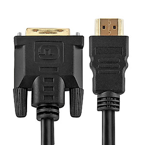 TNP High Speed HDMI to DVI Adapter Cable (50 Feet) - Bi-directional HDMI to DVI & DVI to HDMI Converter Male to Male Connector Wire Cord Supports HD Video 1080P HDTV
