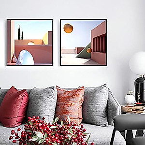 FOLKOR 12x12 Frame for Canvas Painting 0.6-0.8” Deep, 2 Pack Square Floater Frame for Canvas Prints, Floating frame for Wall Art Oil Painting Paint by Numbers Living Room Decor (Black)