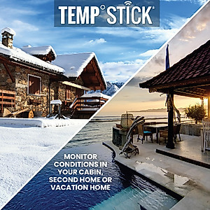 Temp Stick Remote WiFi Temperature & Humidity Sensor. No Subscription. 24/7 Monitor, Unlimited Text, Push & Email Alerts. Free Apps, Made in America. Use with Alexa, IFTTT. Monitor Anywhere, Anytime.