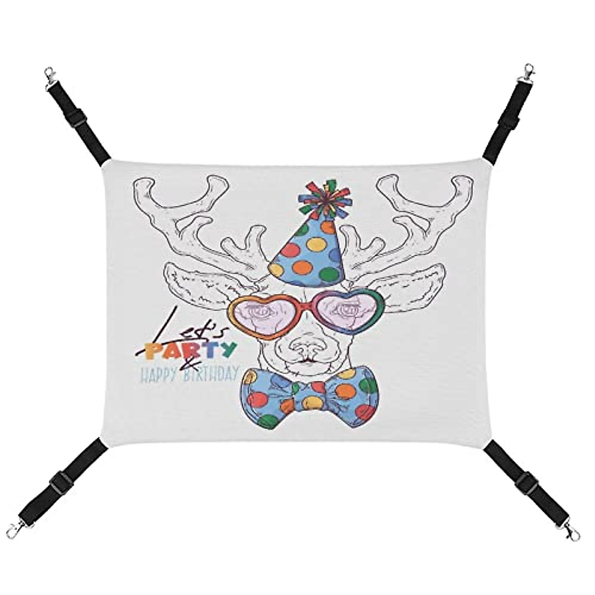 Party Holiday Deer Pet Hammock Bed Guinea Pig Cage Hammock Small Animal Hanging Bed for Ferret, Chinchilla, Puppy and Other Small Animals