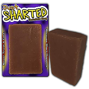 Just Sharted Chocolate Soap Novelty Bath Bar Soap Funny Unisex Spa for Women Men Chocolate Gags for Friends Family Secret Santa White Elephant Stocking Stuffers Teens Adults Fart Joke Gag