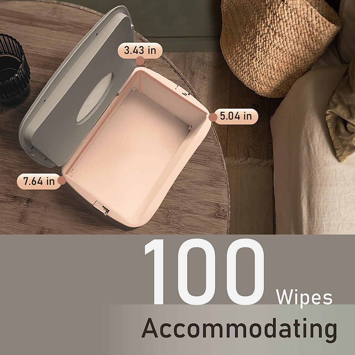 Baby Wet Wipes Warmer, Dispenser, Holder and Case - Easy Press On/Off Switch, Only Available at Amazon