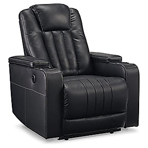 Signature Design by Ashley Center Point Urban Faux Leather Tufted Zero Wall Recliner, Black