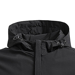 Lmdudan Mens Hooded Zipper Rain Jacket Ladies Lightweight Windbreaker Waterproof Jackets 2023 Fall Winter Warm Coats Tops