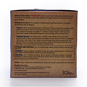 Fresh Cab Botanical Rodent Repellent - Environmentally Friendly, Keeps Mice Out, 12 Scent Pouches