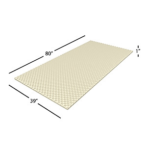 Egg Crate Mattress Topper Twin XL designed to add extra comfort and support. Great for dorms, hospital beds, cots, campers, more -by Everyday Home