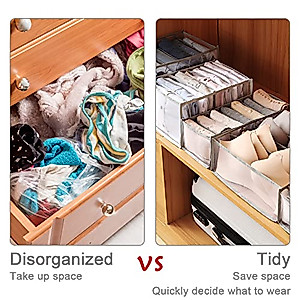 1 Pcs Wardrobe Clothes Organizer LACE INN Upgraded Drawer Wardrobe Closet Dresser Organizers for Clothing, Drawer Storage Organizer for Folding Jeans Bra Socks Underwear