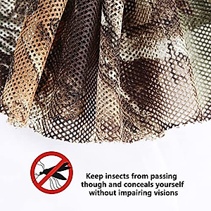GHILEO Camo Burlap, Mesh Fabric Material Camouflage Netting for Hunting Ground Blinds Photography Ground Cover