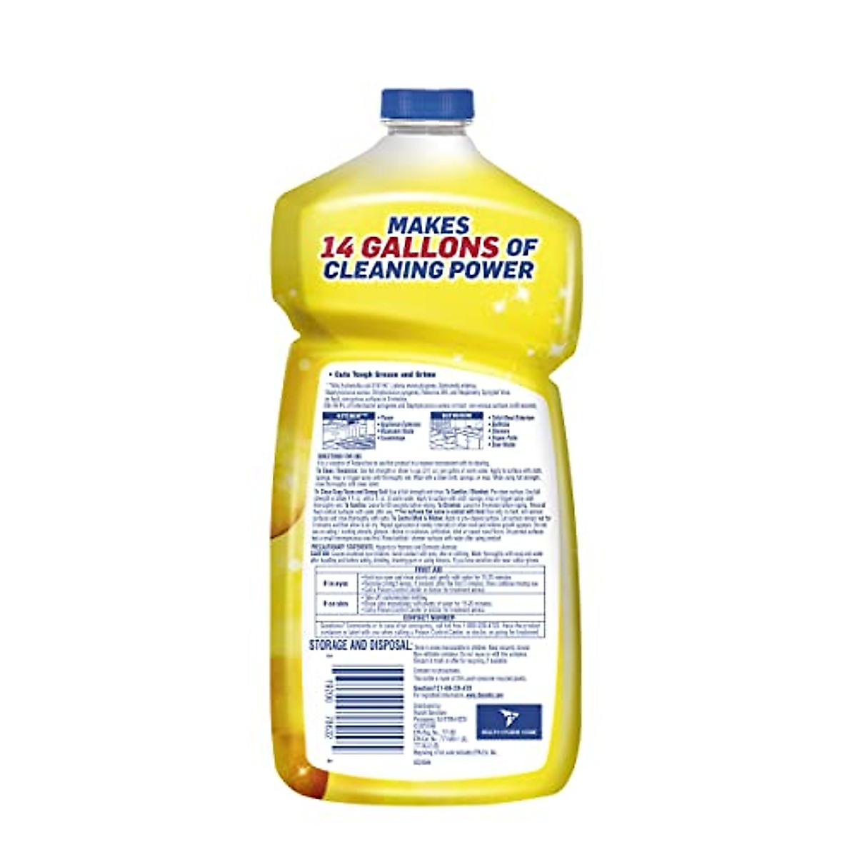 Lysol Multi-Surface Cleaner, Sanitizing and Disinfecting Pour, to Clean and Deodorize, Sparkling Lemon and Sunflower Essence, 40 Fl Oz