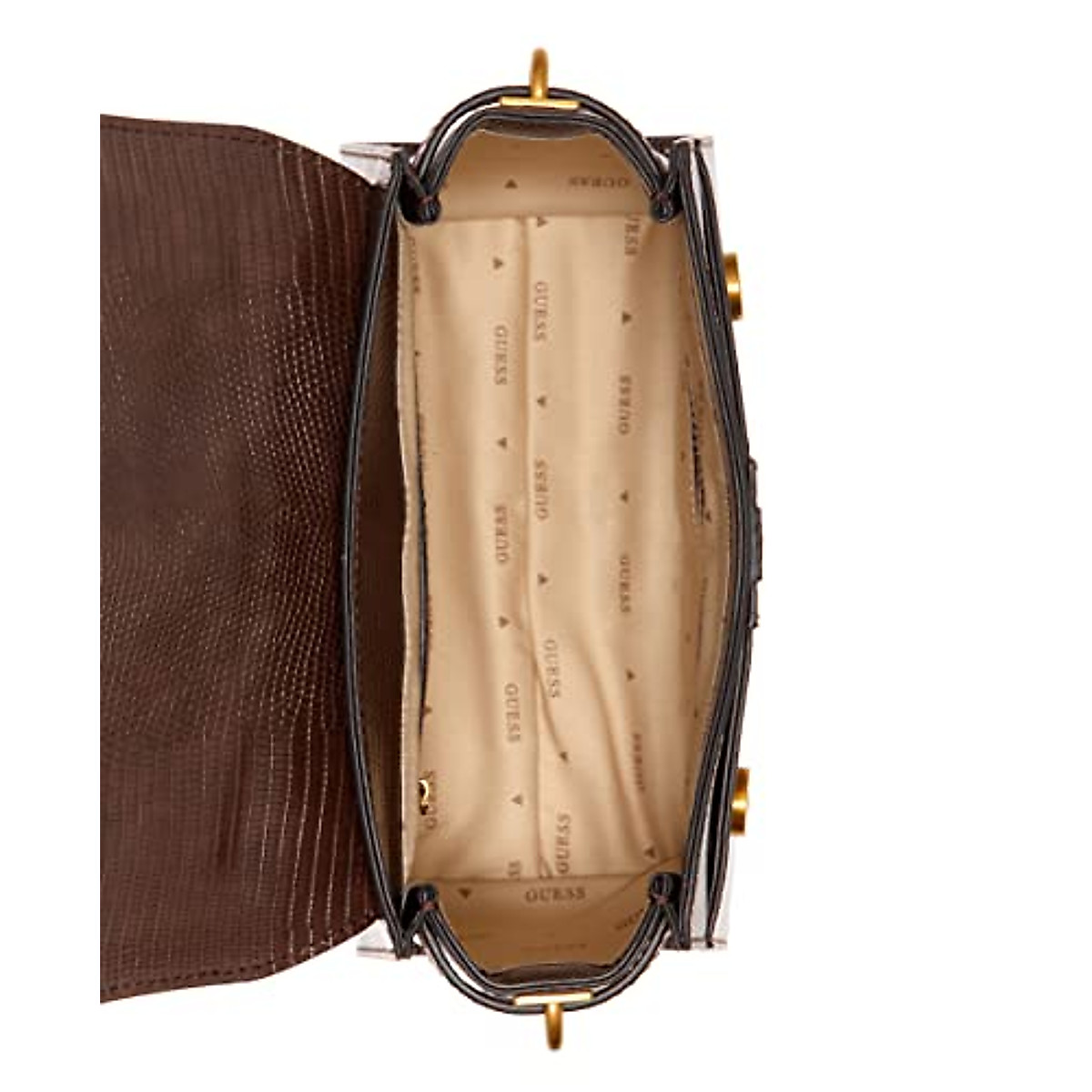 GUESS Ginevra Top Handle Flap, Brown