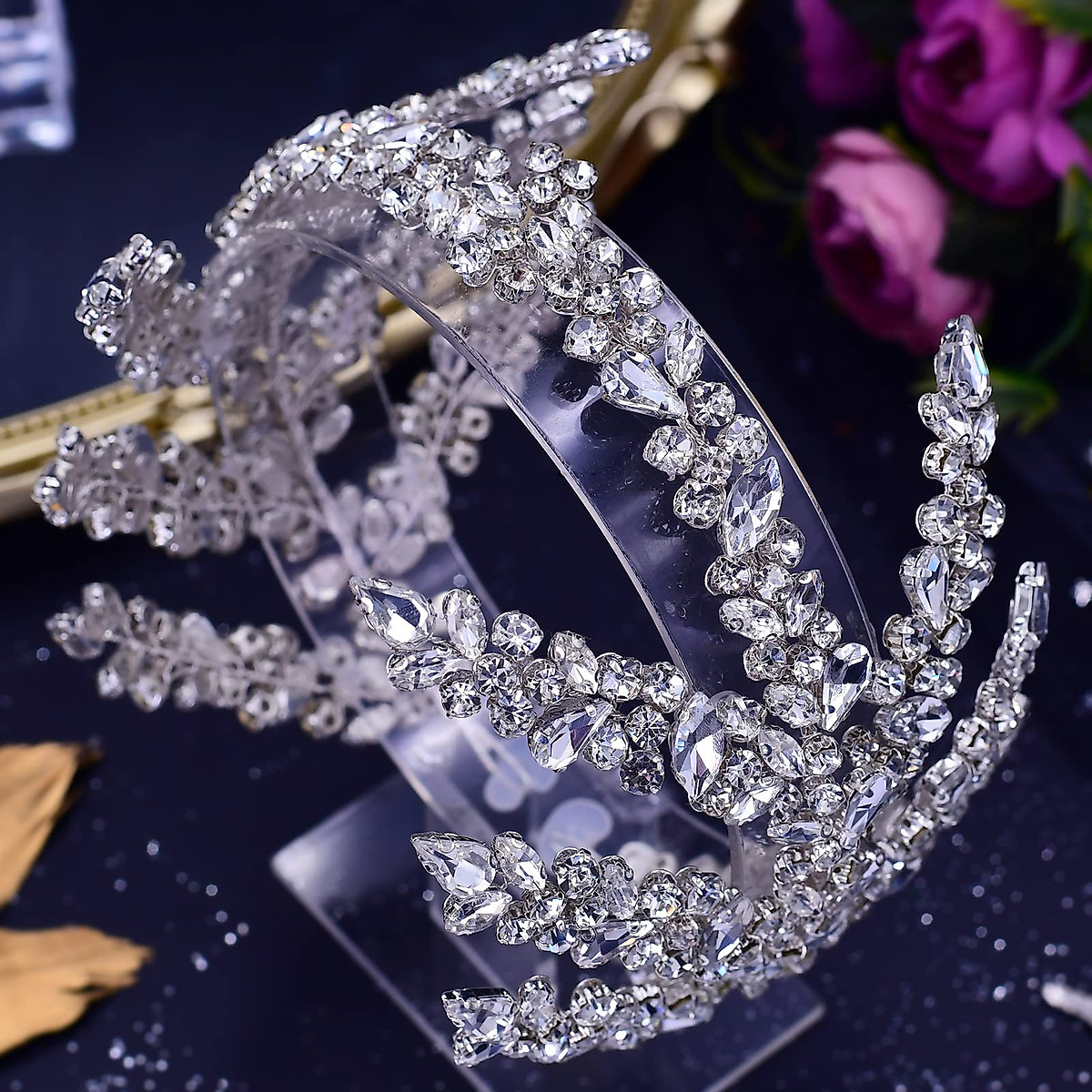 ULAPAN Wedding Headbands Bridal Headpieces Rhinestone Accessories Bride Bridesmaid Women Handmade