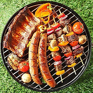 GEEKLLS Charcoal grills Charcoal BBQ Grill Outdoor Round BBQ Grill Backyard Barbecue Grill Garden Picnic Cooking Tools