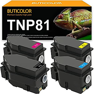 BUTICOLOR Remanufactrued TNP81 TNP-81 Toner Cartridge Replacement for Konica Minolta bizhub C3300i C4000i Printers(4-Pack)
