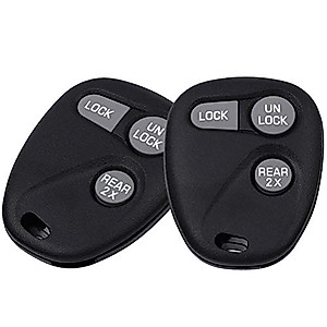 OCPTY 2 pcs Flip Key Entry Remote uncut Key Fob Transmitter Replacement for 97-02 for Chevy for GMC for Oldsmobile Express Sonoma for Astro for Suburban for Tahoe Yukon Jimmy Savana Bravada ABO1502T