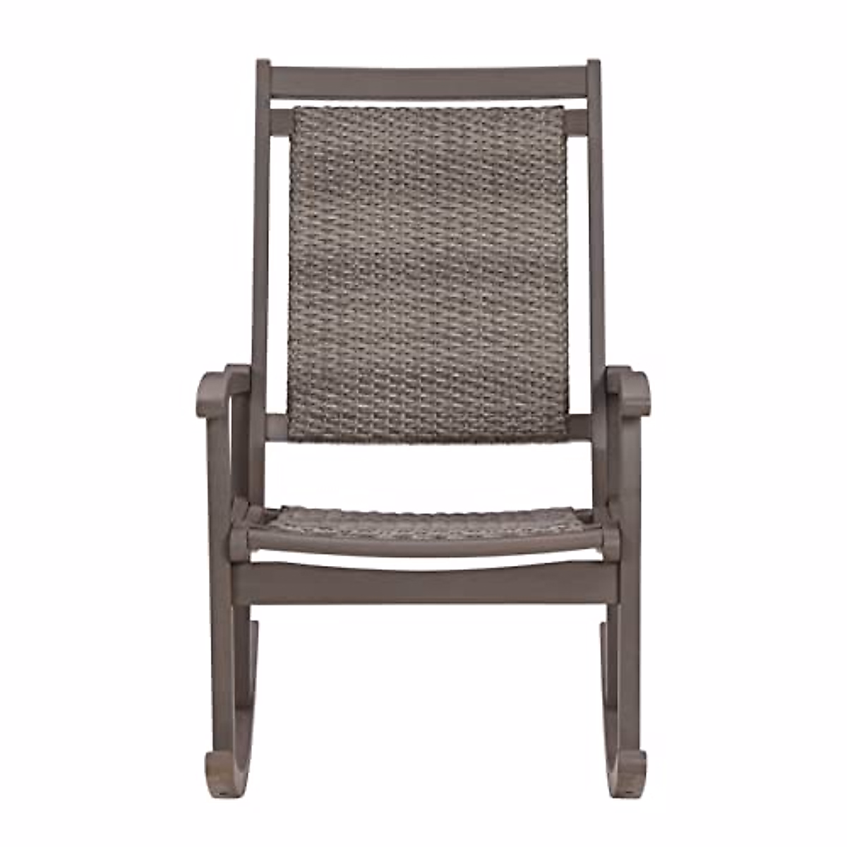 Signature Design by Ashley Outdoor Emani Eucalyptus Patio Rocking Chair, Gray