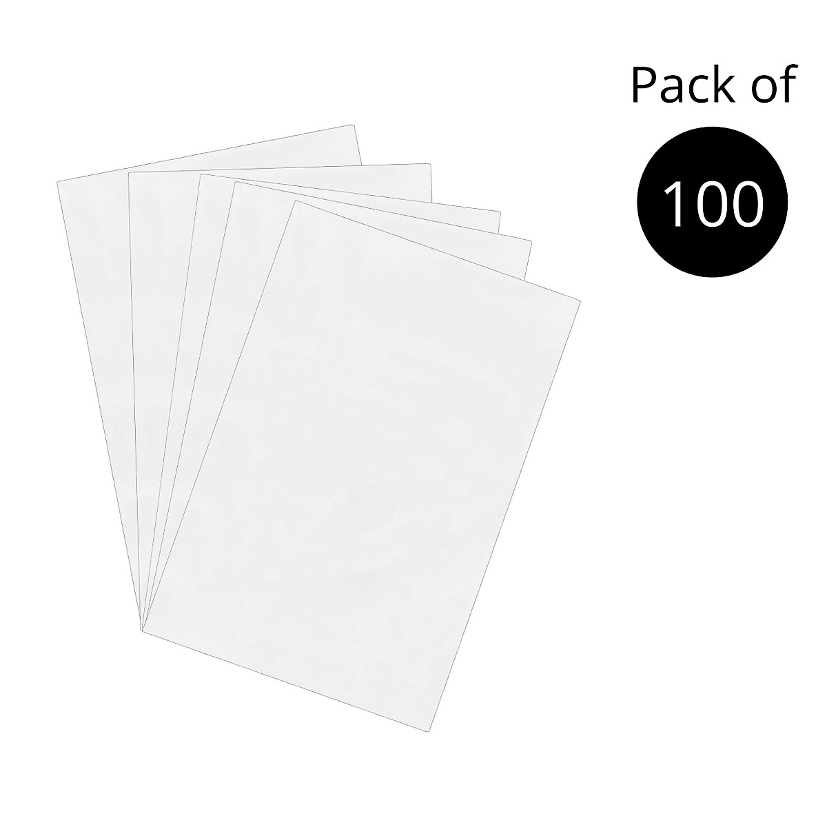 InfinitePack 100 CT 12x18 inches 1 Mil Clear Plastic Flat Open Poly Bags Great for Food, Storage, Packaging, and More